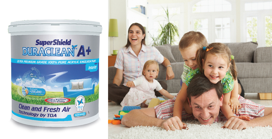 เลือกใช้สีทาภายในบ้านอย่างไรให้ปลอดภัยไปกับ Duraclean A Plus